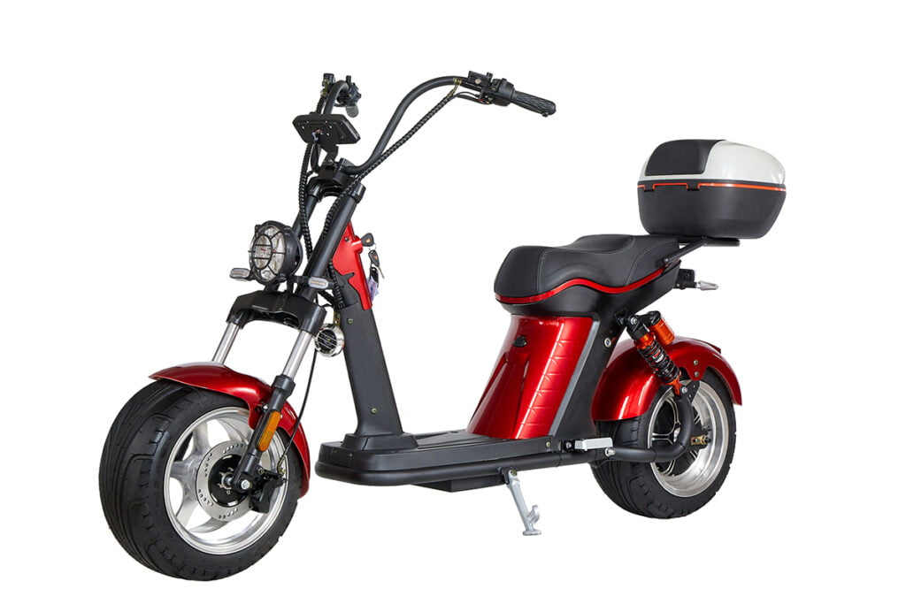 S8 Electric Harley scooter with 12 inch aluminum wheels